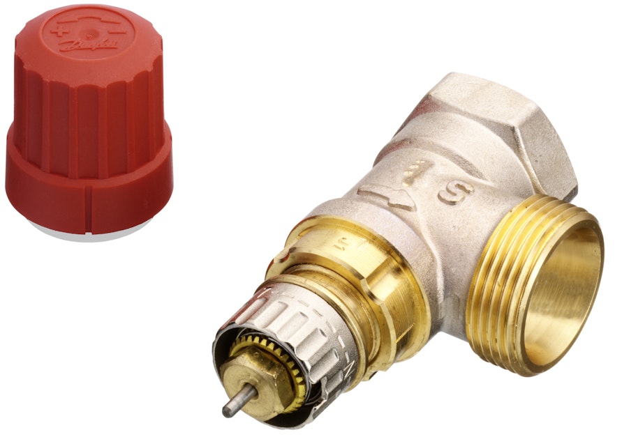 DANFOSS RADIATOR VALVE ANGLE DANFOSS 1/2 RA-N DN15 NO CONNECTOR ...