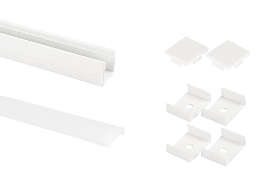 HIDE-A-LITE LED-LIGHT RAIL SET PROFILE ART LOW 2M WHITE KIT | Led-Light ...