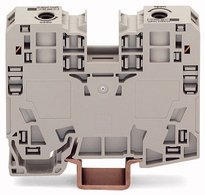 WAGO TERMINAL BLOCK 2-POLE, CU 6-35 mm2, GREY | Row Strips | Onninen
