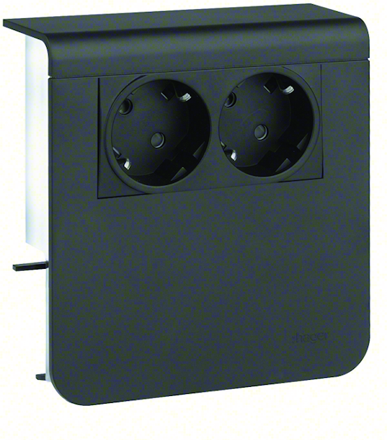 SOCKET OUTLET PLINTH SL20080 2-F BLACK | Sokkellist PVC | Onninen AS