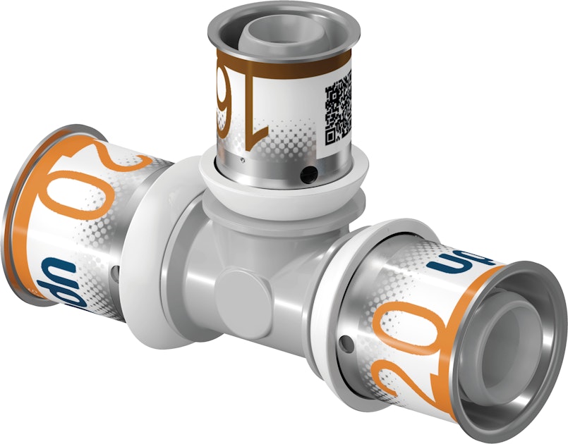 UPONOR REDUCER TEE PPSU S-PRESS PLUS 20-16-20 | Multilayer Fittings ...