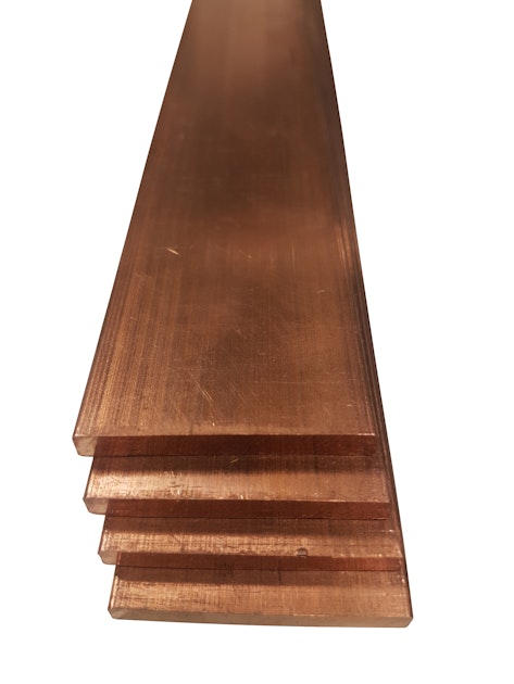 KOBBERSKINNE 60X10X4000, 5PAK 5STK. SKINNE FL 60 X 10 MM CU | Gulvskap ...