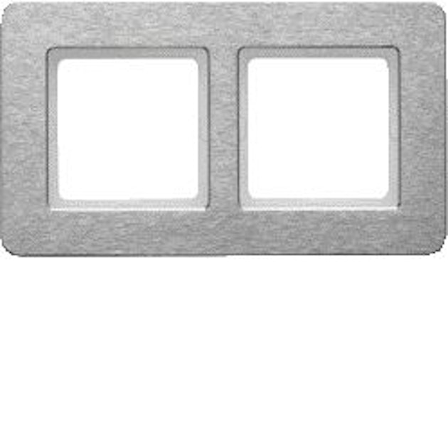 HAGER FRAME Q.7 2-F. RST BRUSHED HORIZ. | Cover Frames And Plates | Onninen