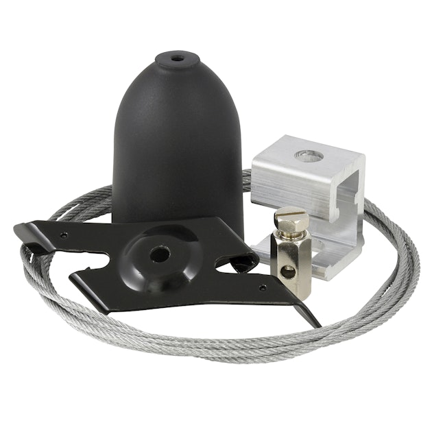 GLOBAL TRAC LIGHTING TRACK ACCESSORY SPW11SK-2/3M FAST. SET BLACK ...