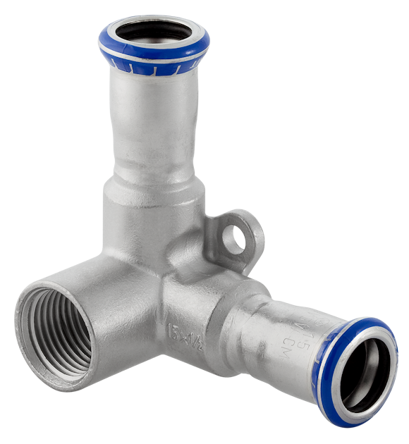 MAPRESS PRESS TEE TAP CONNECTOR SS 15x1/2x15 FT MAPRESS | Threaded ...