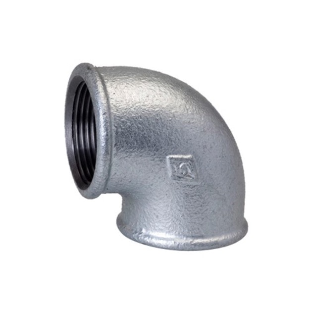 Ketaus cinkuota srieginė alkūnė 3", vidus/vidus, Nr.90 | Ketaus srieginės jungtys cinkuotos ...