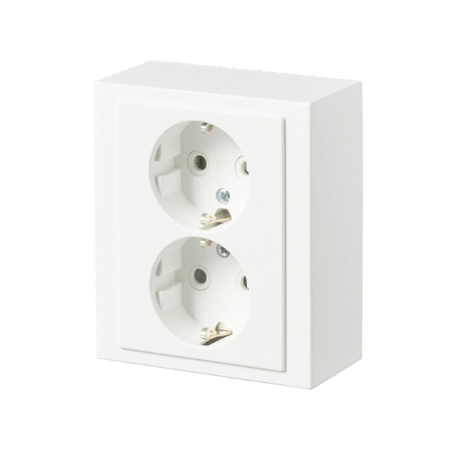 ABB ASENNUSTUOTTEET SOCKET OUTLET IMPRESSIVO DSO 16A/250V IP21 MATT ...