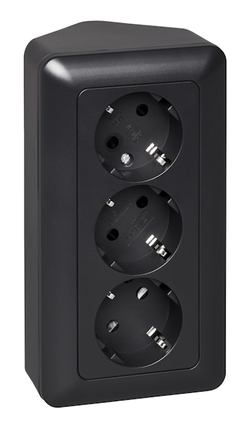 OPAL PISTIKUPESA OPAL PIND 3-NE NURGA 16A IP20 MUST | Onninen