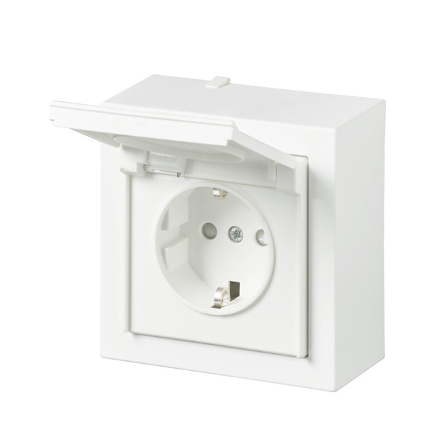 ABB ASENNUSTUOTTEET SOCKET OUTLET IMPRESSIVO DSO 16A/250V IP44 MATT ...