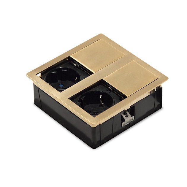 LIMENTE SOCKET-OUTLET DESK-2 GOLD MAT | 25 Socket Outlets | Onninen