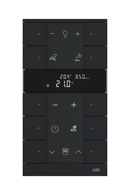 ABB ROOM THERMOSTAT FAH 10-GANG RTC CO2 RH BLACK | Other Control ...