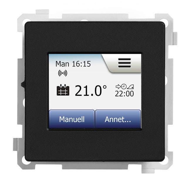 Termostat Microtemp Wifi Mwd5 Svart Matt | Sentralstyring | Onninen AS