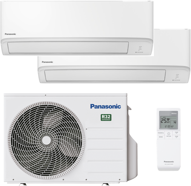 PANASONIC MULTISPLIT PANASONIC 2Z50TBE 2 INDOOR UNITS | Air To Air Heat ...