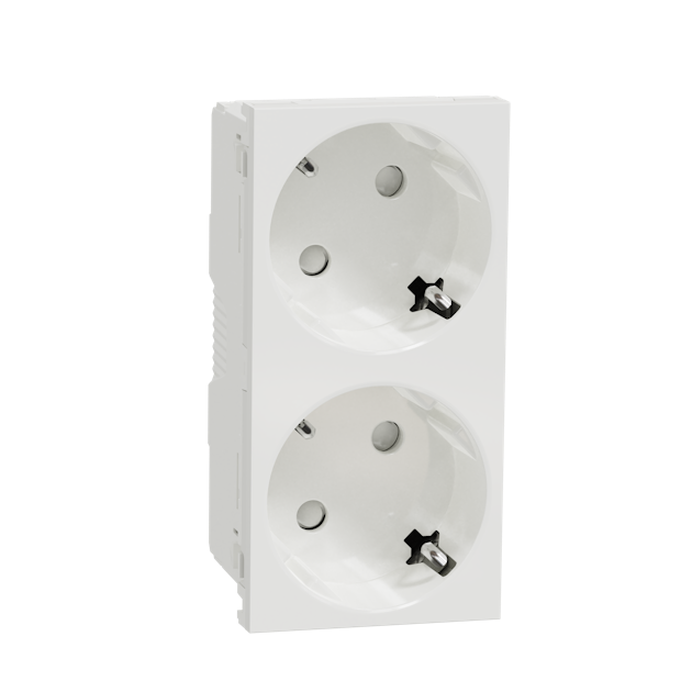 DUCT SOCKET UNICA SYSTEM+ 2XSCHUKO DUCT SO WHITE | Innfelte ...