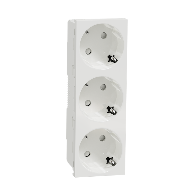 SCHNEIDER ELECTRIC DUCT SOCKET UNICA SYSTEM+ 3XSCHUKO DUCT SO WHITE ...