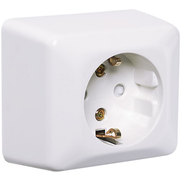 SOCKET OUTLET ELKO RS NORDIC SSO W/EARTH SURFACE | Påvegg stikkontakter ...