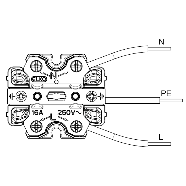 ELKO SOCKET-OUTLET ELKO PLUS SOCKET OUTLET DOUBLE 2P BLACK | Plugs And ...