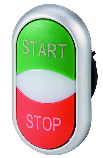 Dob.Tr.knapp Start/stopp m/lys M22-DDL-GR-GB1/GB0 | Trykknapper ...