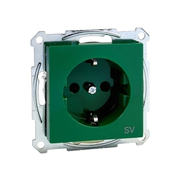 SCHNEIDER ELECTRIC MERTEN SYSTEM M PISTIKUPESA 2P+E 16A ROHELINE | Onninen
