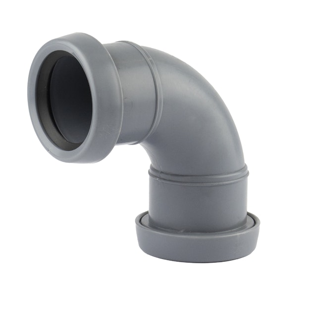 PIPELIFE HT SOCKET BEND 50x88,5 SWEPT PP | Inhouse plastic sewage pipe ...
