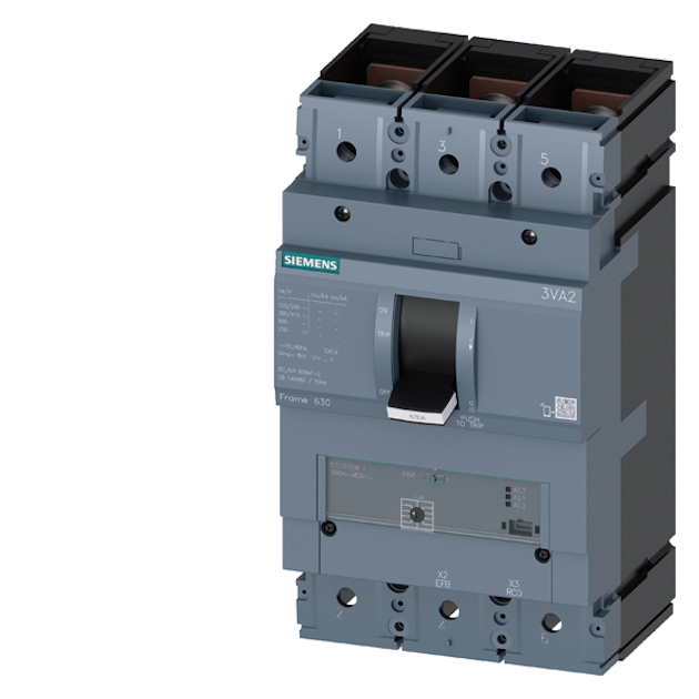 EFFEKTBRYTER 3VA24 500A 3P 55KA ETU350 B | Motorbeskyttelse brytere ...