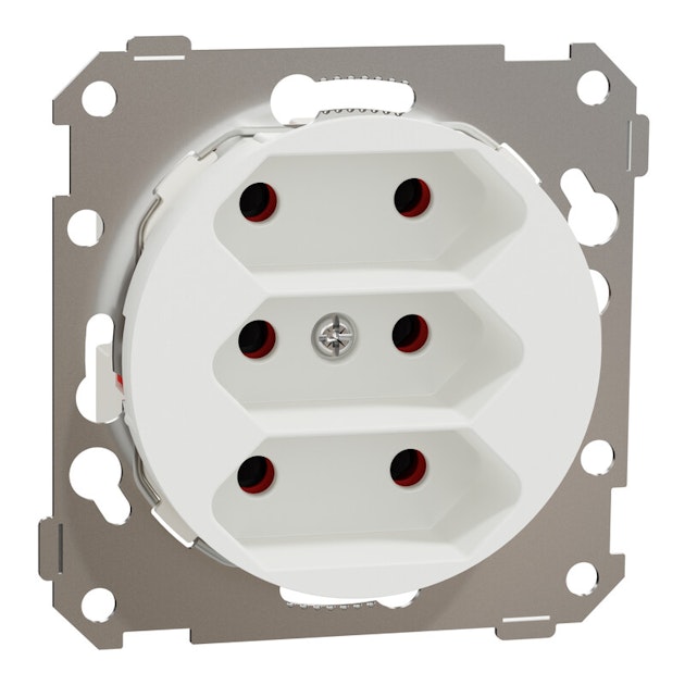 SOCKET-OUTLET ELKO ONE TRIPLE SO EURO SCREW | Innfelte stikkontakter ...