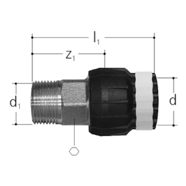 SANIPEX MT ML ADAPTER MT GF 16x1/2 MS | Multilayer Fittings | Onninen
