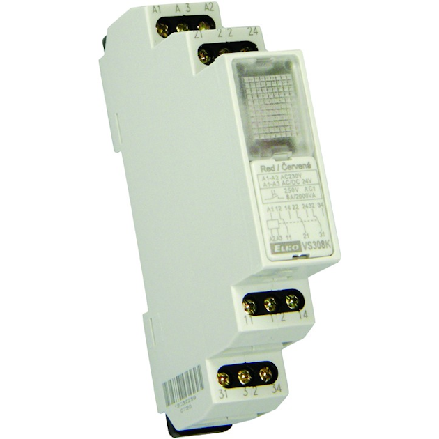 ELKO EP INTERMEDIATE RELAY 3CO 8A 230VAC/24VUC RED LED | Contactor Relays | Onninen