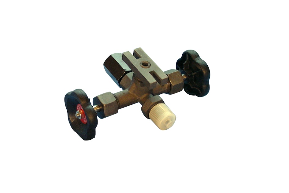 ONNLINE DOUBLE PRESS.GAUGE VALVE 1/2 PN400 T.FLANGE S004.61.100 ...