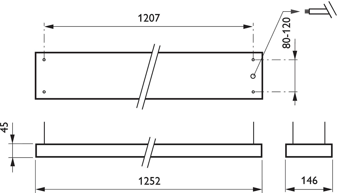 PHILIPS ARANO LUMINAIRE TPS640 1X28W/830 HFP AC-MLO SM | Office ...