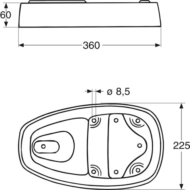 IDO WC-KOROTUSJALKA IDO 8104701001 TREVI 60mm | WC-istuimet | Onninen