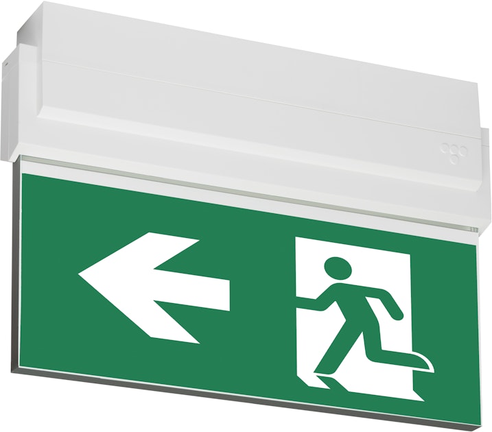TEKNOWARE EXIT LIGHT TWT8051WK 230V 20M LEFT OS | Emergency- And Exit ...