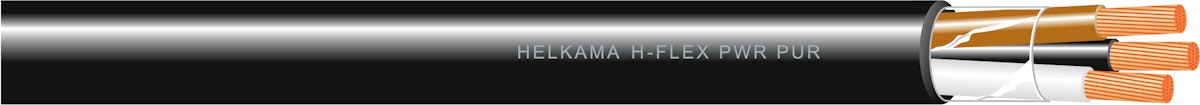 HELMACAB H-FLEX CABLE-HF HELKAMA PWR PUR 5G2.5 1kV BLACK | Rubber And ...