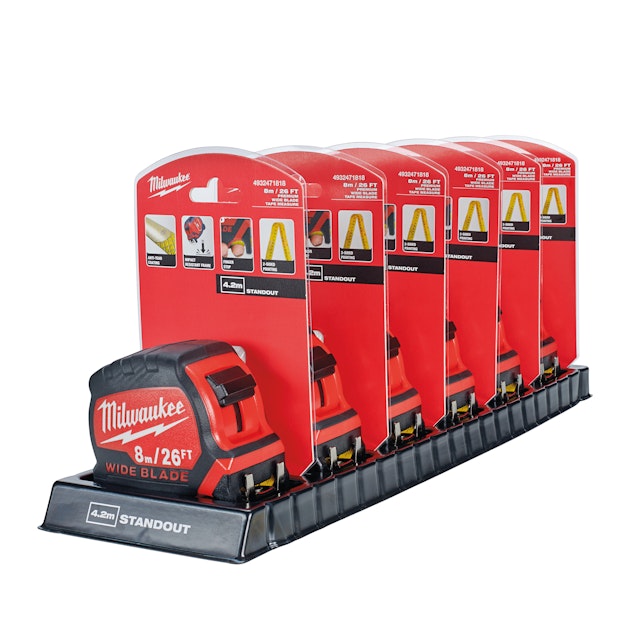 MILWAUKEE RULLAMITTA MILWAUKEE PREMIUM LEVEÄ 8M/26FT | Rullamitat | Onninen