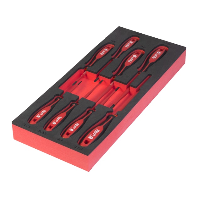 MILWAUKEE SCREWDRIVER SET MILWAUKEE TRI-LOBE VDE FOAM INSERT 8P | Screw ...