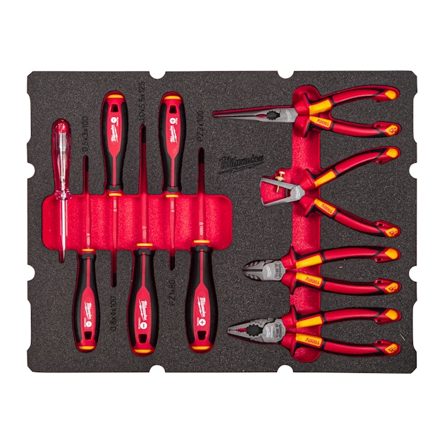 MILWAUKEE FOAM INSERT MILWAUKEE PACKOUT ELECTRICIAN SET 10P | Tool Sets ...