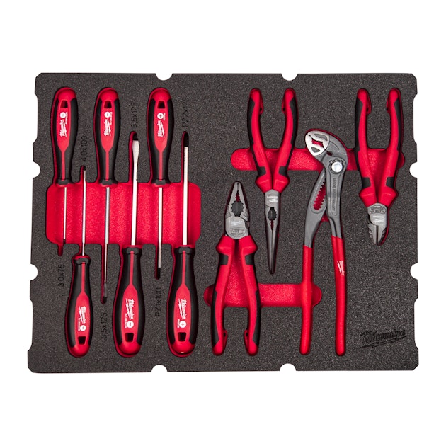 MILWAUKEE FOAM INSERT MILWAUKEE PACKOUT SCREWDR+PLIER SET 10P | Tool ...