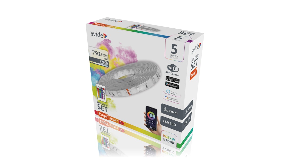 LEDSTRIP KIT 5M RGB+W WIFI/FJERNKONTROLL | LED Stripes | Onninen AS