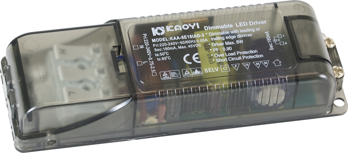 Driver Led 8W 180mA Reservedel | Dimmere standard | Onninen AS