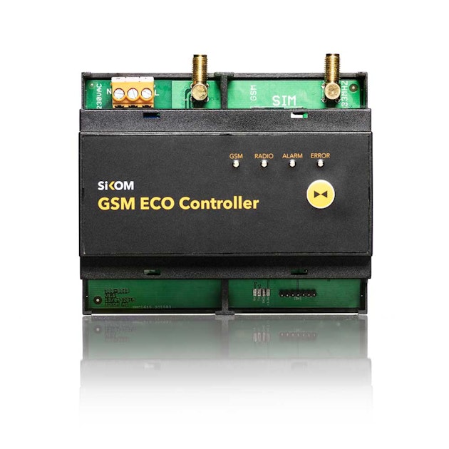 SIKOM GSM ECO CONTROLLER GSM FJERNSTYRING, F/DIN-SKINNE | Sentralstyring | Onninen AS