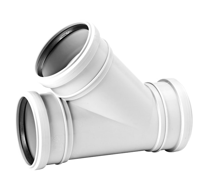 UPONOR DB SOCKET BRANCH DECIBEL 110x110x45 PP | Sound absorbing plastic ...