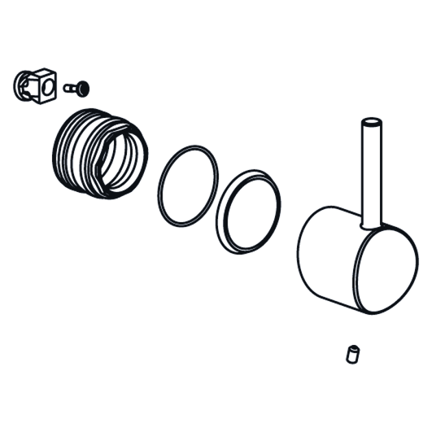 KWC TAP SPARE PART KWC KWC GASTRO HANDLE+ATTACHMENT CHR | Spare Parts ...
