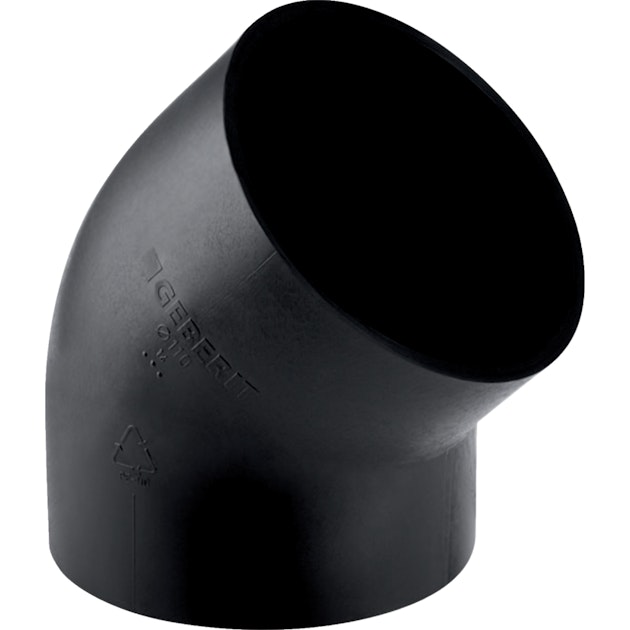 GEBERIT BEND GEBERIT PE 110x45 | Inhouse plastic sewage pipe fittings ...