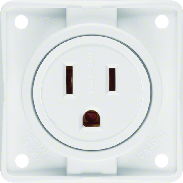 HAGER SOCKET OUTLET 15A/125V US NEMA5-15R UR WHITE | 25 Socket Outlets ...