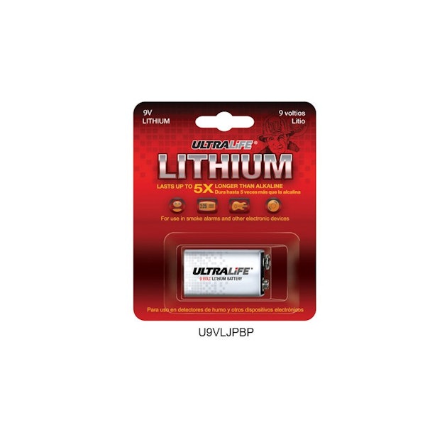 ULTRALIFE PARISTO LITHIUM ULTRALIFE U9VL-JP/BP1 ULTRALIFE LIT 9V ...