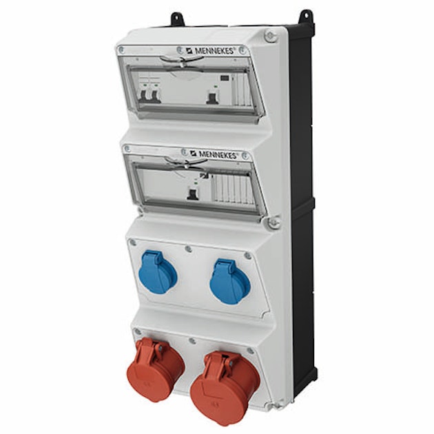 AMAXX-uttakssentral, IP44 2 schuko, 2 CEE med vern | Sentraler andre ...