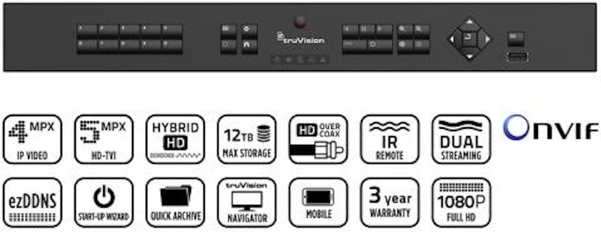 UTC FIRE & SECURITY RECORDING SYSTEM TVR-1508HD-2T | Video Monitoring ...