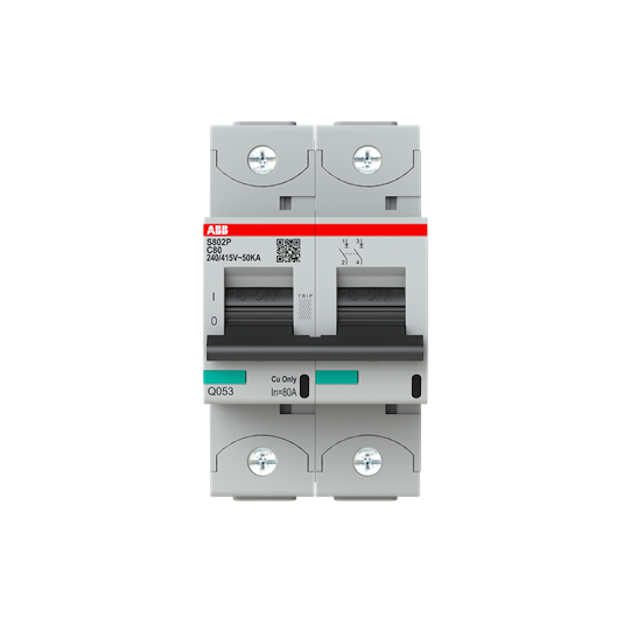 ABB JOHDONSUOJAKATKAISIJA S800 2-NAPAINEN C-KÄYRÄ 80A | Johdonsuojakatkaisimet | Onninen