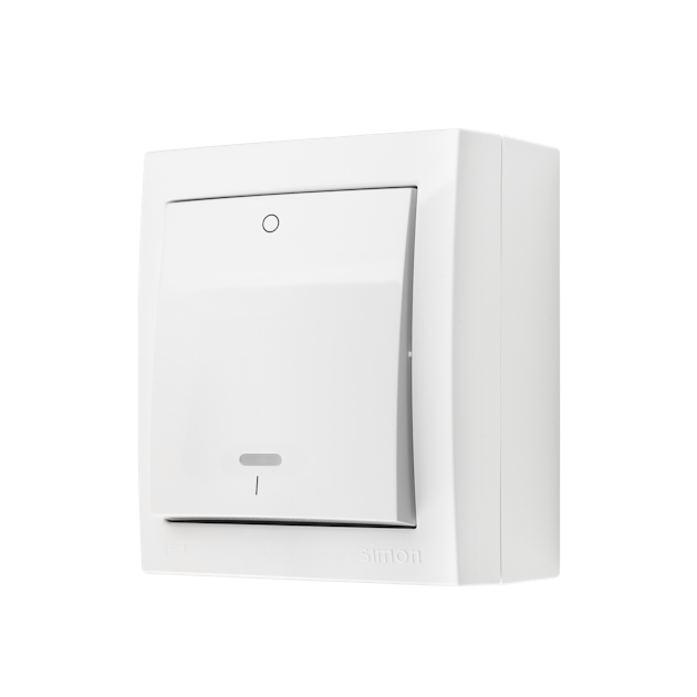 BRYTER 2-POL IP44 PVG 10A SKRU M/LYS X4 HVIT | Påvegg brytere med IP 44 ...