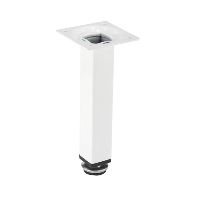 PROF KALUSTEJALKA PROF 25X25/150MM VALKOINEN | Kalustepyörät ja ...